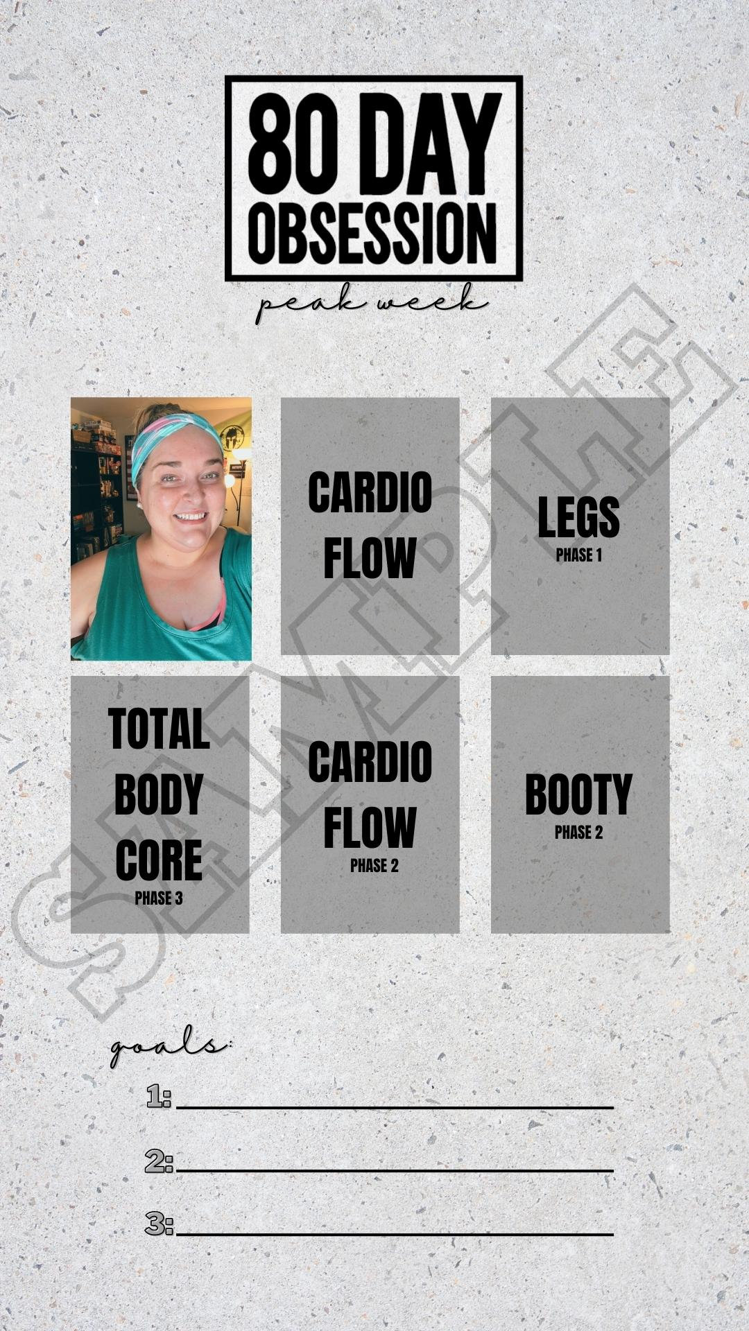 80 Day Obsession Sweaty Selfie Tracker | Bodi Tracker | Social Media ...