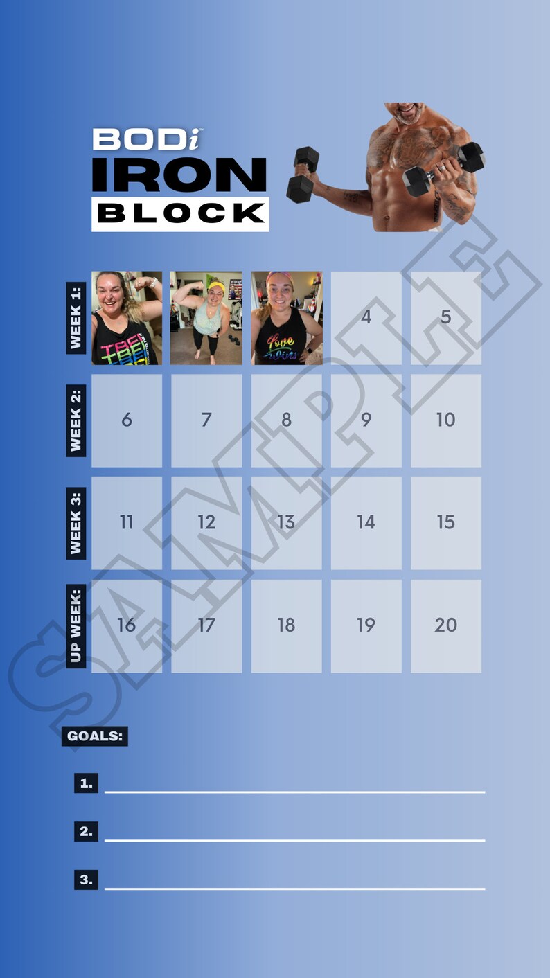 Bodi Block Trackers Bundle | Bodi Program Tracker | Bodi Super Block ...