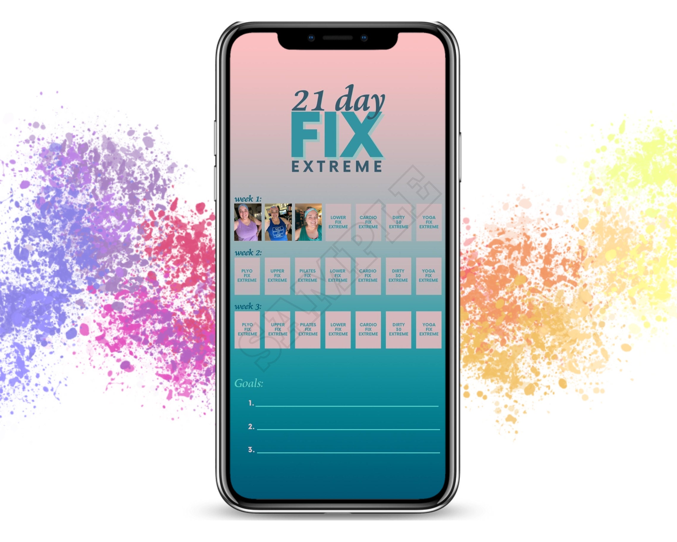 21 Day Fix *extreme* Sweaty Selfie Trackers | Bodi Tracker | Social ...