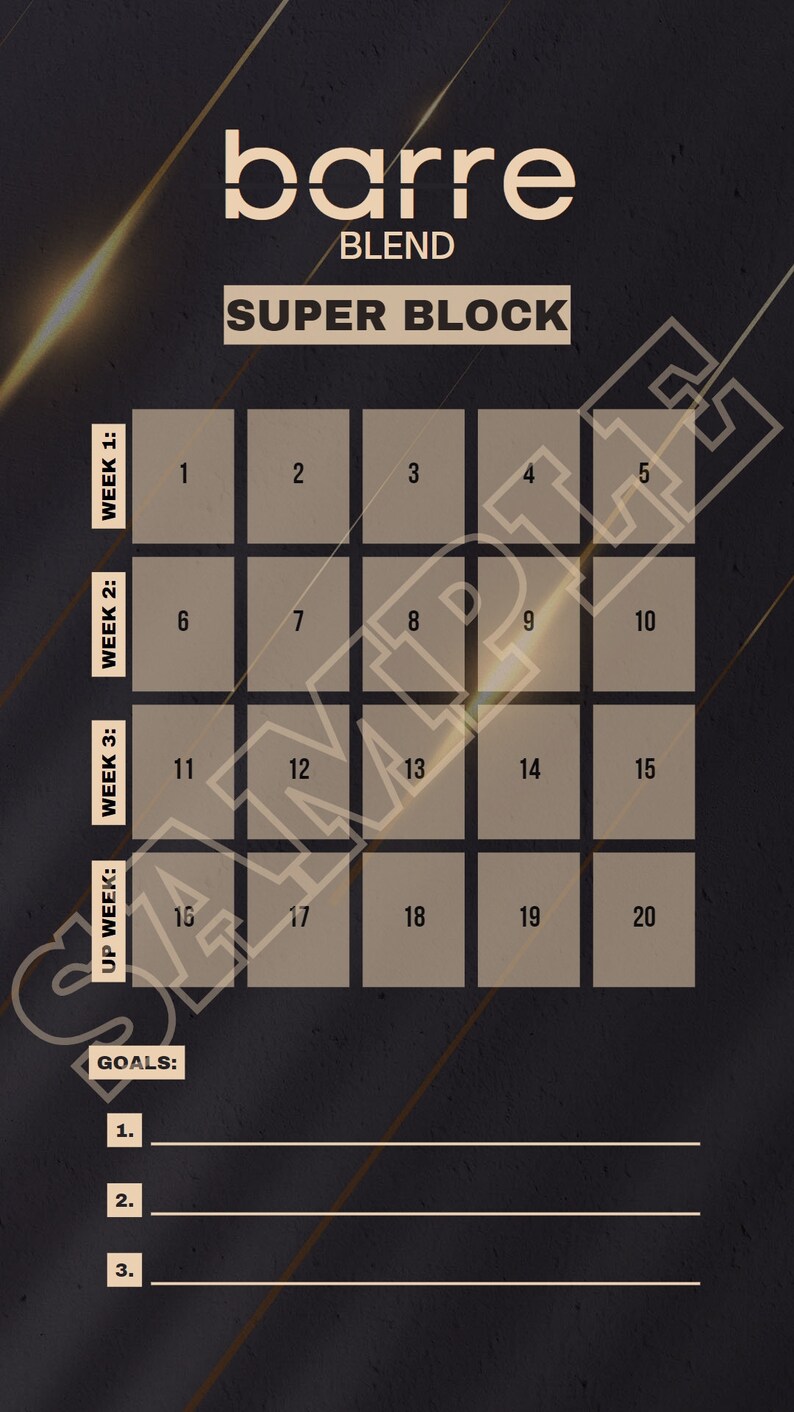 Barre Blend SUPERBLOCK Sweaty Selfie Tracker | Super Block Tracker ...