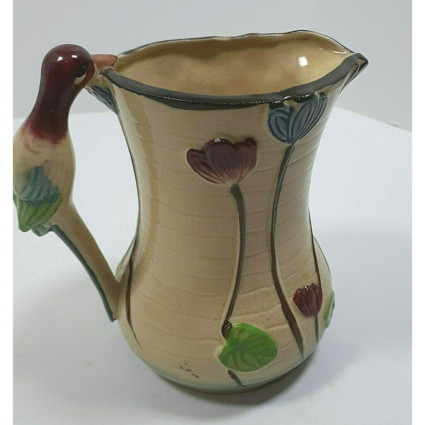 1950s Bird Handle Creamer Small Pitcher Jug Flowers - Etsy