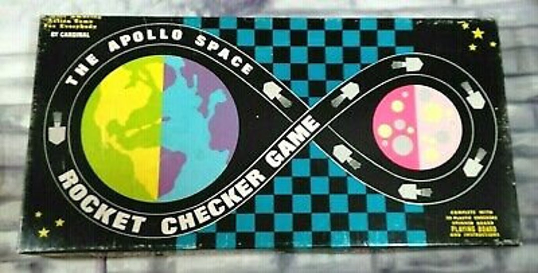 The Apollo Space Rocket Checkers Vintage Boardgame Abstract Strategy ...