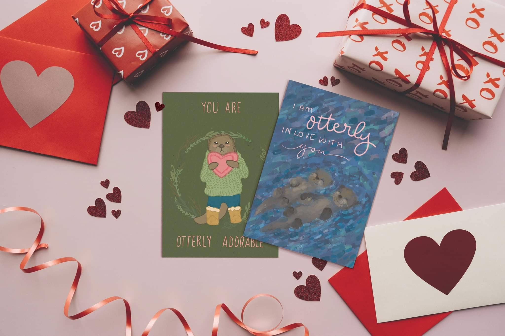 Otterly Adorable Cute Printable Card DIY Downloadable Card DIGITAL File ...