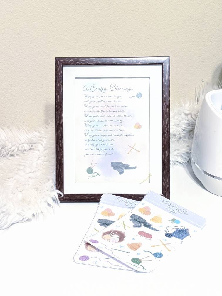 Printable Knitting/crocheting Poem Art Print for Crafty Folks - Etsy