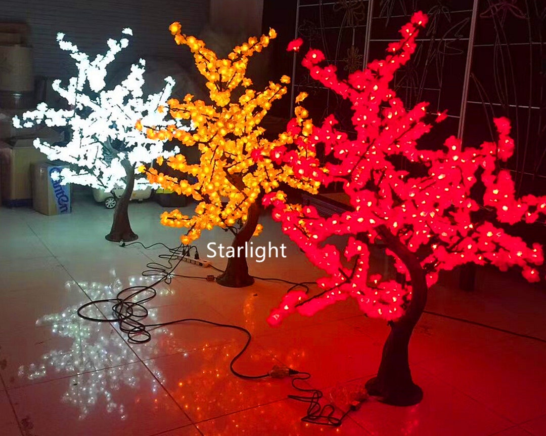 5ft/1.5m 480pcs LED Simulation Christmas Cherry Blossom Tree With ...