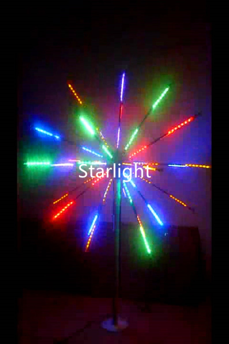 6.5ft/2m Outdoor LED Fireworks Light 5 Colors Changing Red+green+blue ...