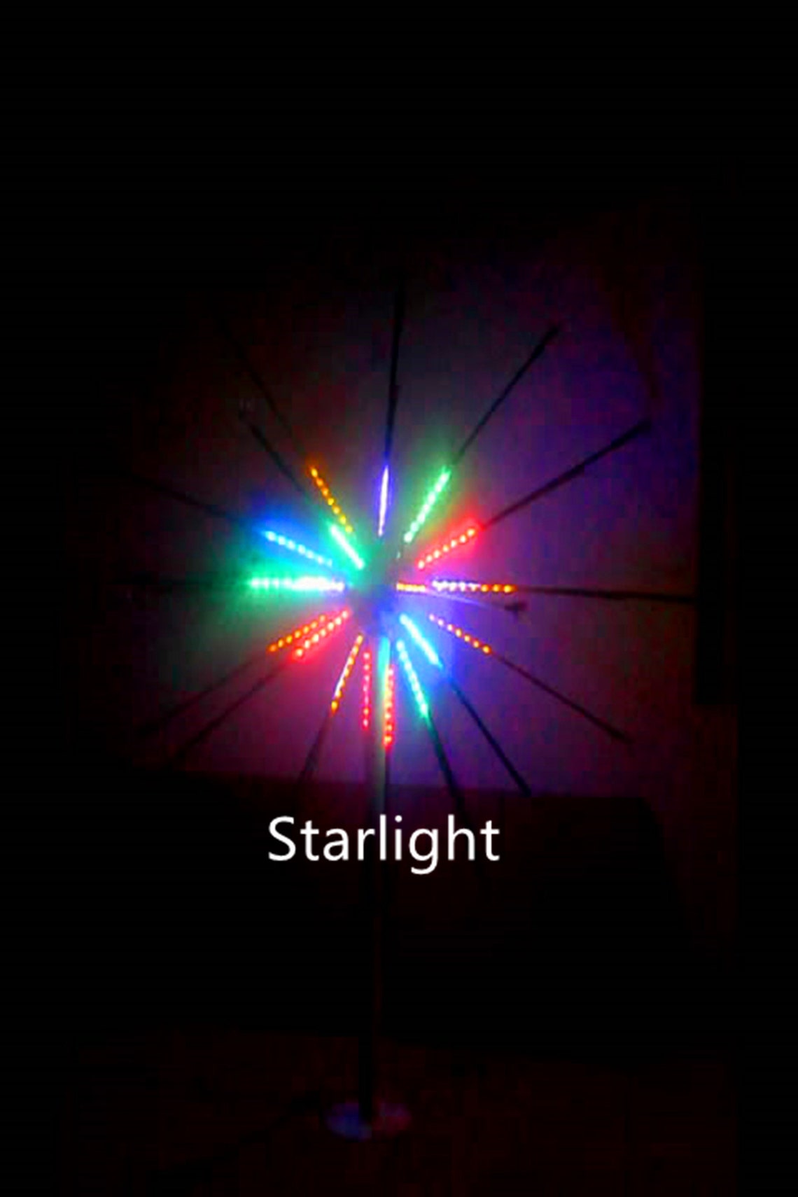 6.5ft/2m Outdoor LED Fireworks Light 5 Colors Changing Red+green+blue ...