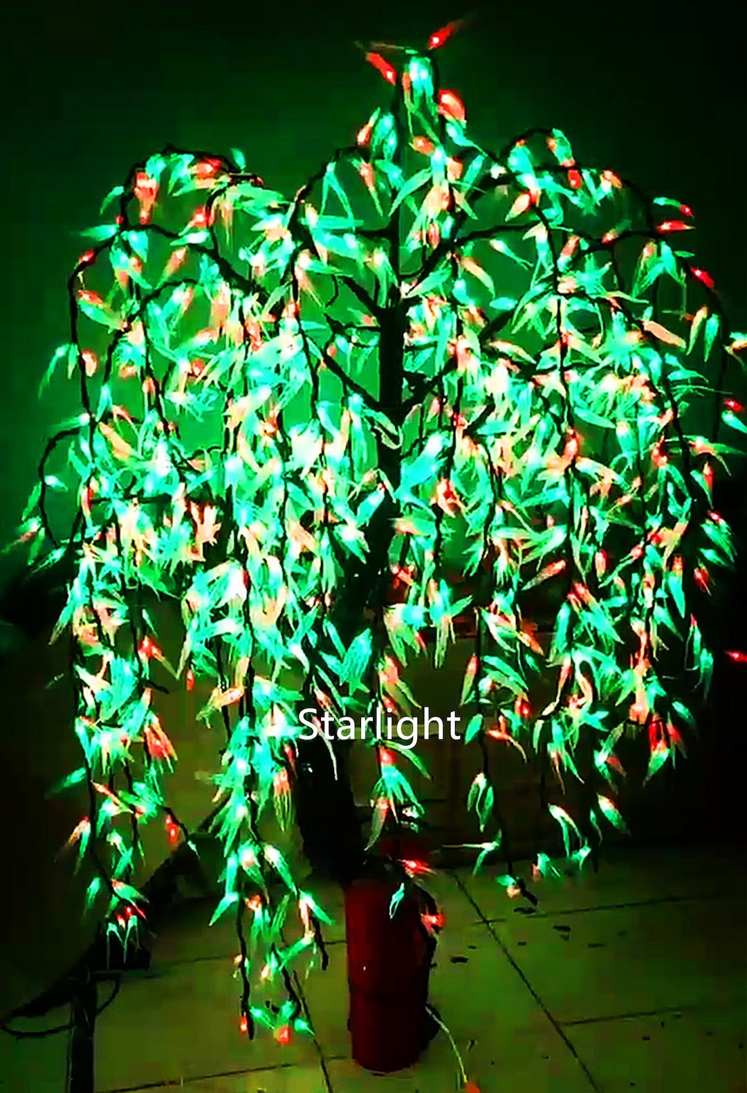 6.5ft RGB Color Change LED Artificial Willow Weeping Tree Outdoor ...