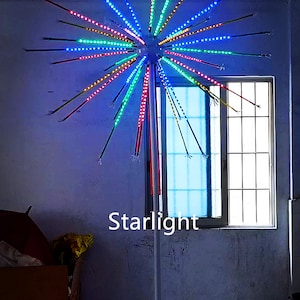10ft/3.1m Outdoor LED Animated Starburst Fireworks Light Multi-color ...