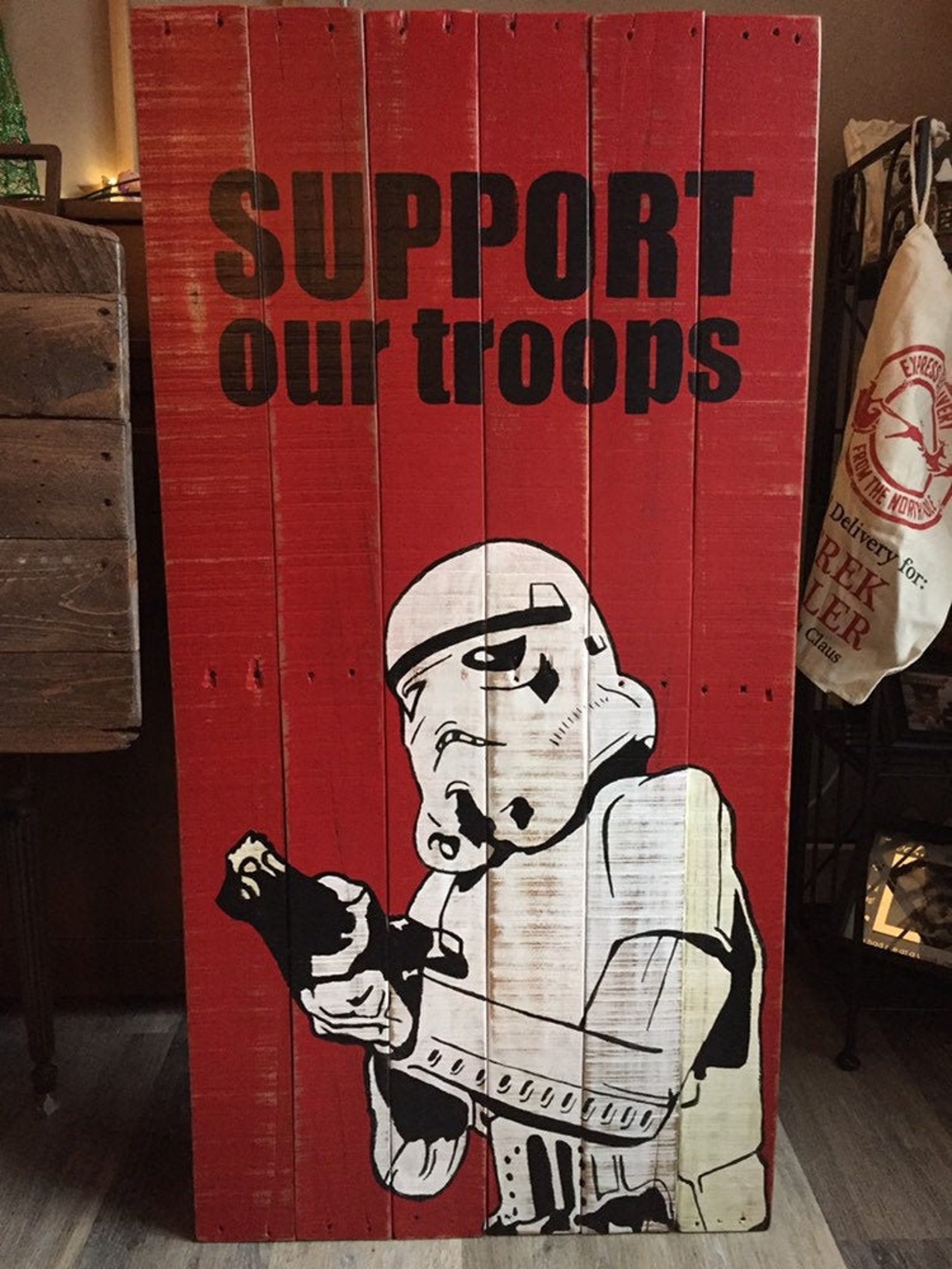 Support Our Troops star Wars Storm Troopers Reclaimed Pallet Wood Sign ...