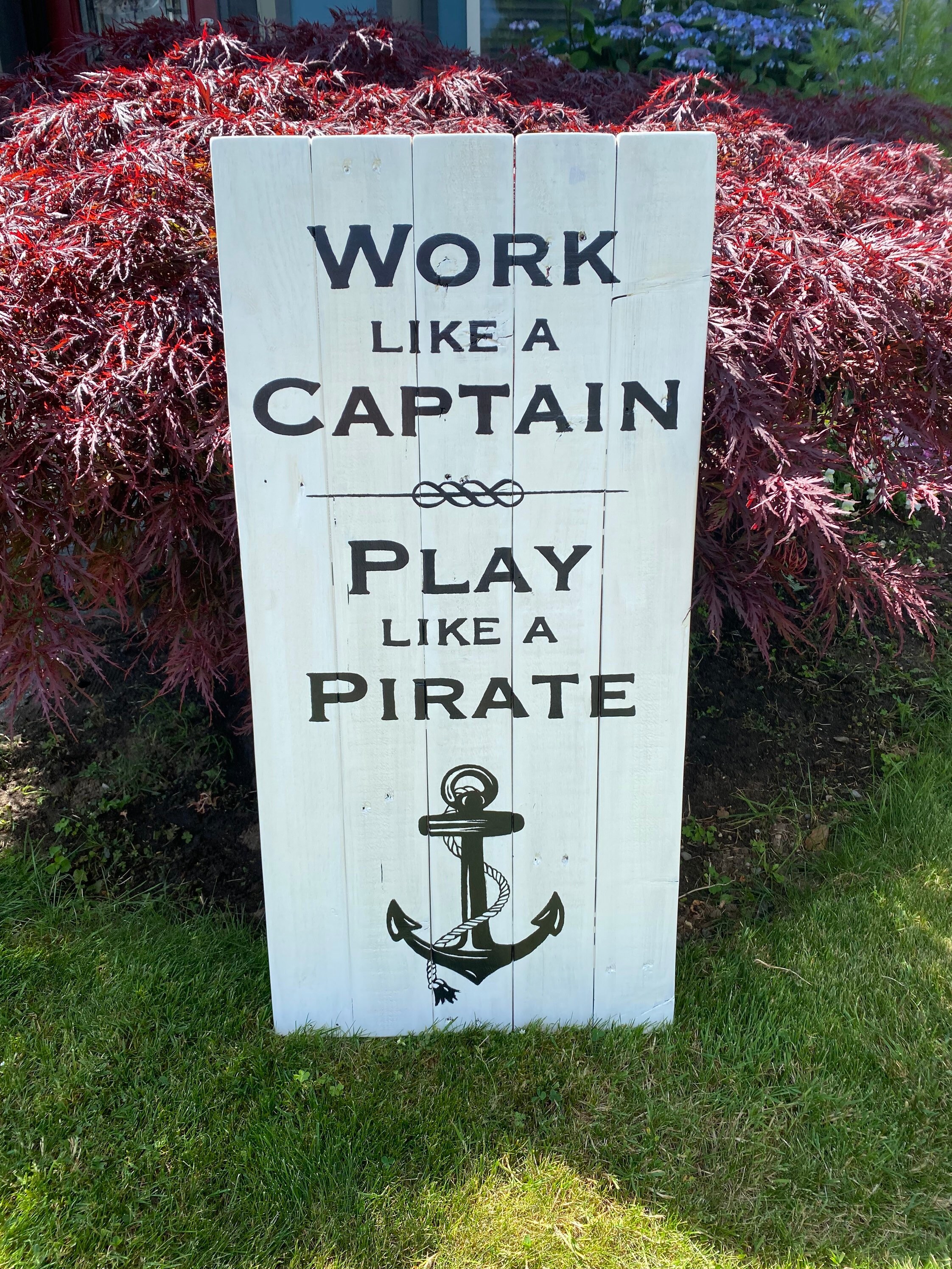 Captain Pirate work Like A Captain Play Like A Pirate & Detailed Anchor ...