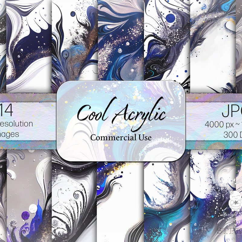 Acrylic Pour Cards - Etsy