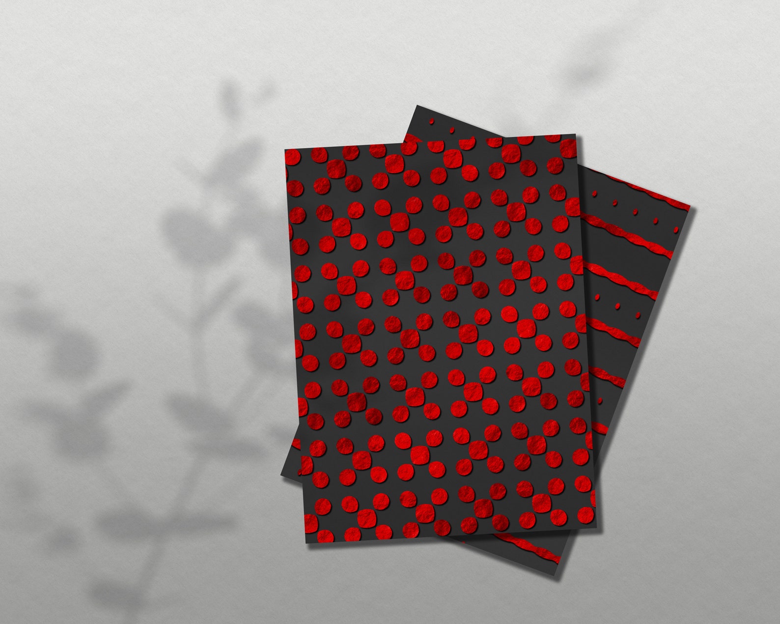 Metallic Red and Black Digital Paper, Geometric Patterns (digital ...