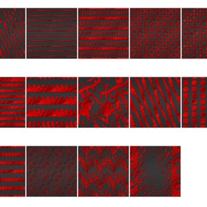 Metallic Red and Black Digital Paper, Geometric Patterns (digital ...