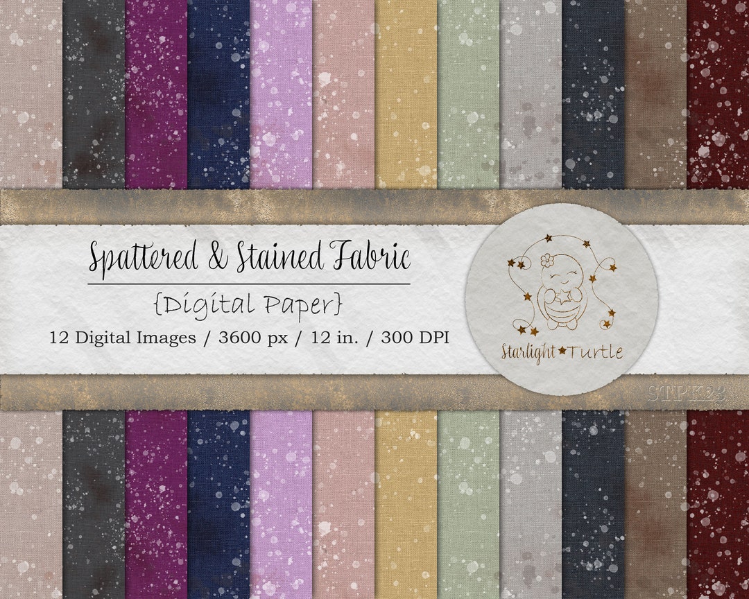 Spattered & Stained Fabric Linen Textile Digital Images, Digital Paper ...