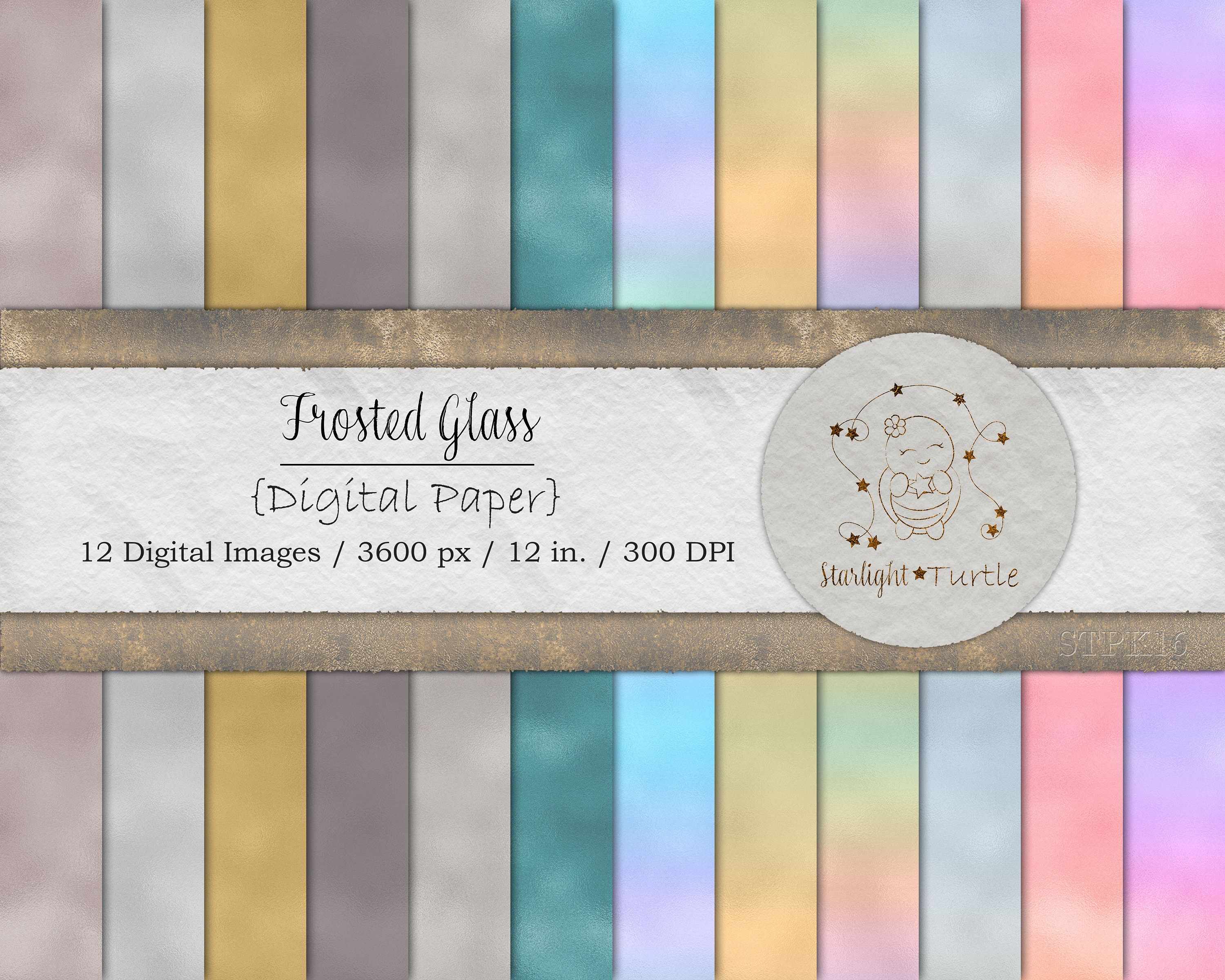 Frosted Glass Digital Textures, Digital Paper, Shiny, Metallic, Pastel ...