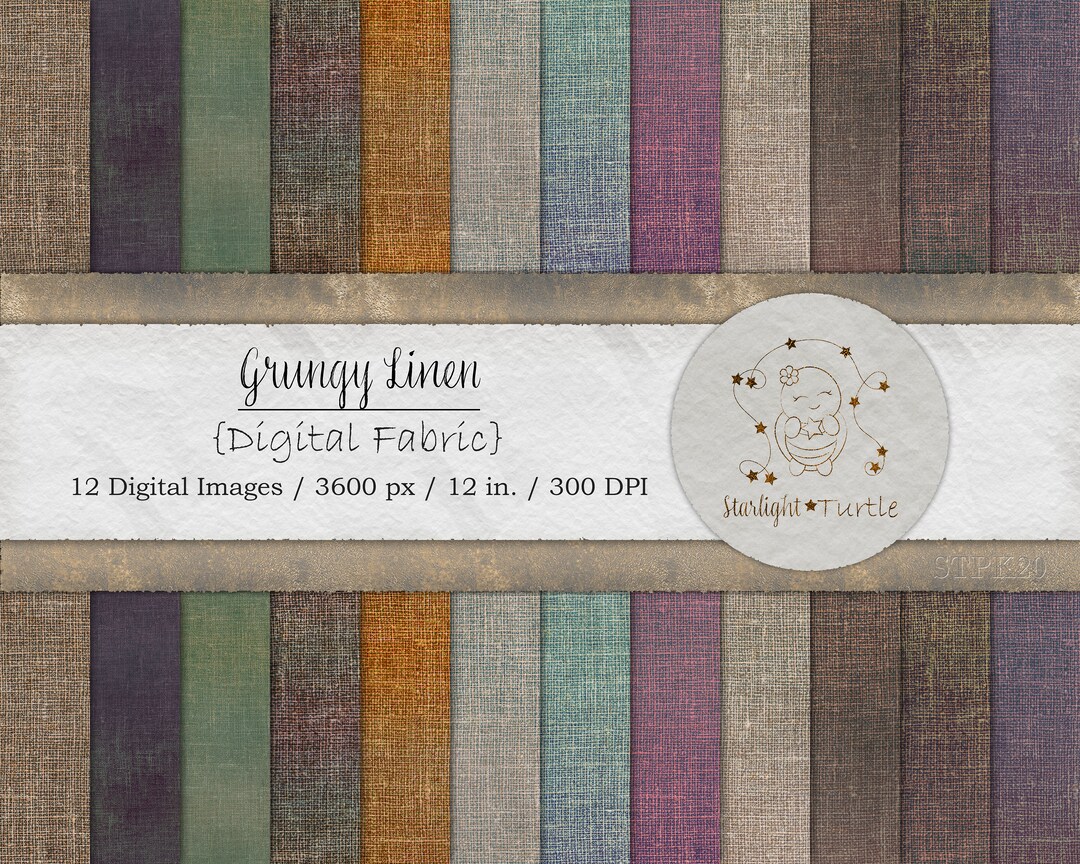 Grungy Linen Digital Paper, Digital Fabric, Textile, Texture ...
