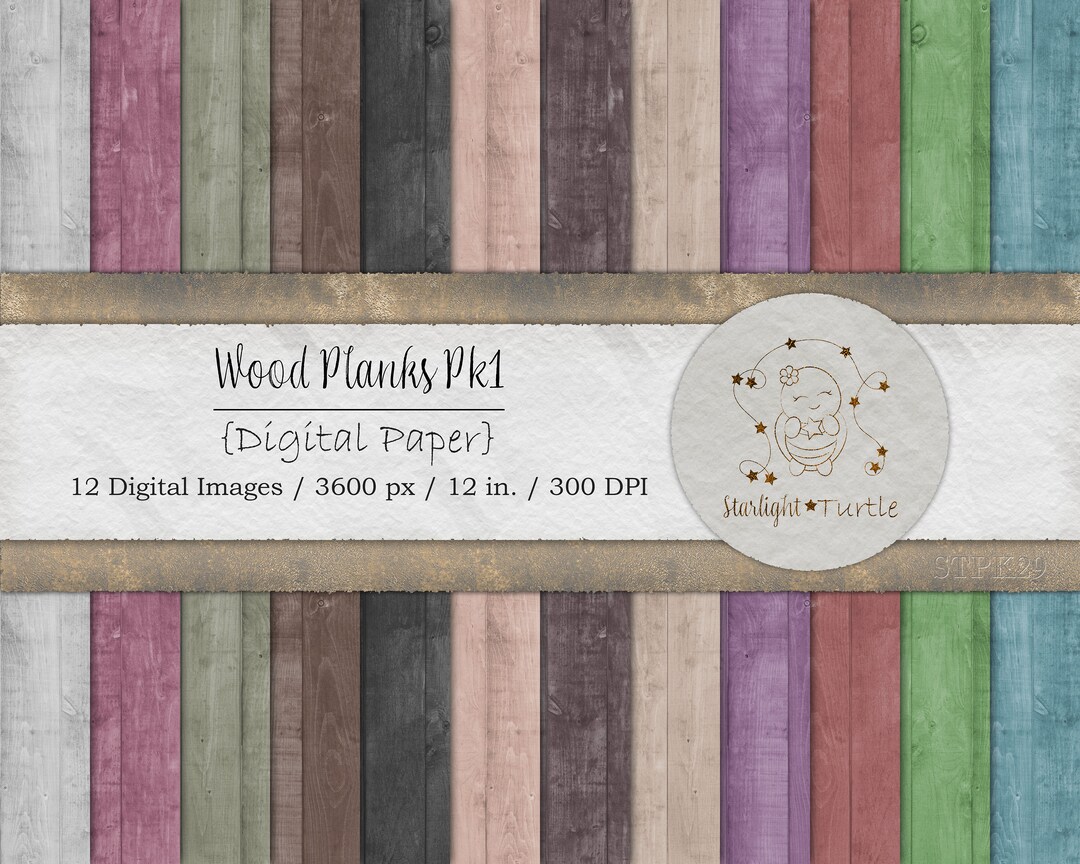 Wood Planks Pk1 Digital Papers, Textures, Seamless, Backgrounds ...