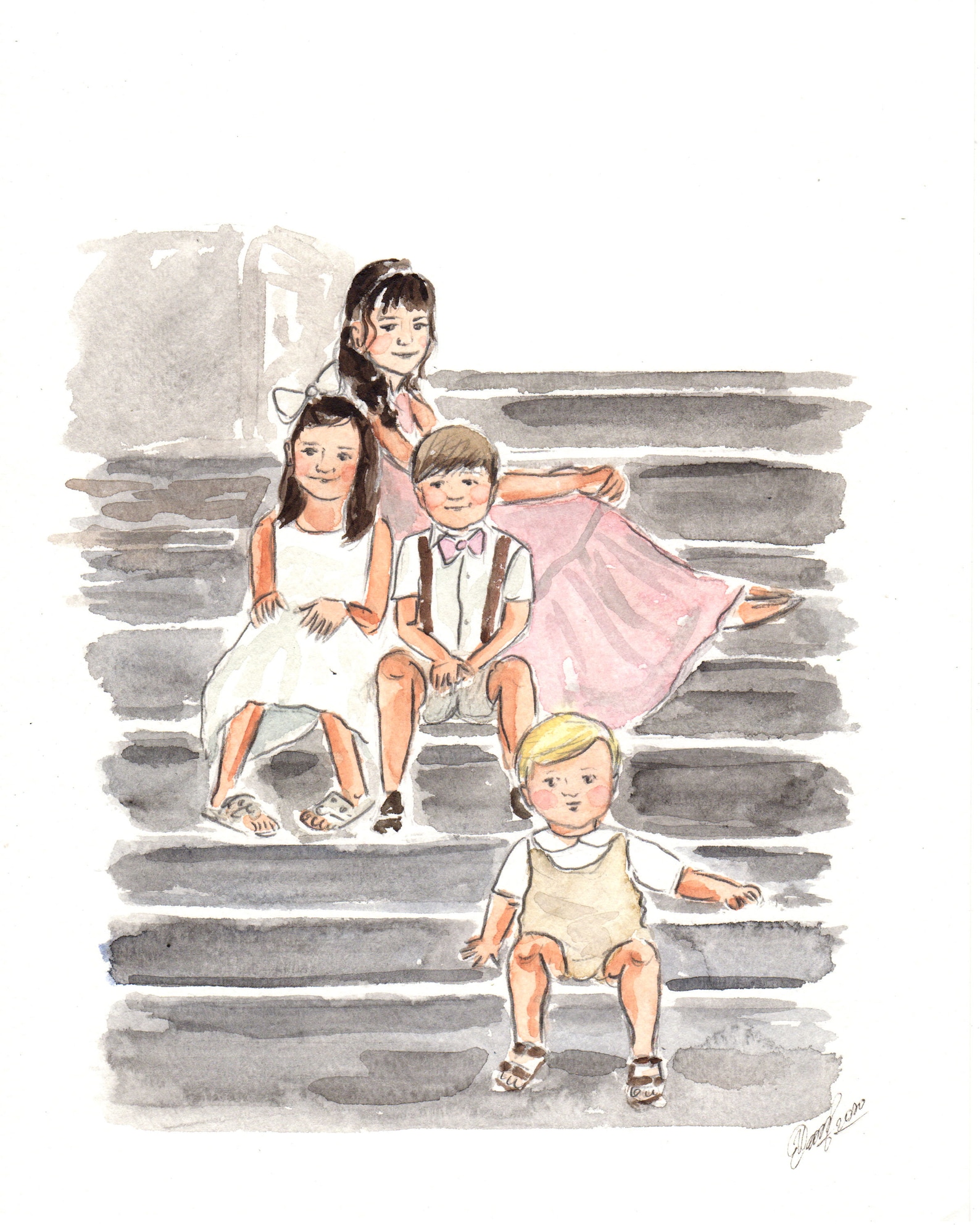 Custom Watercolor Child Illustration - Etsy