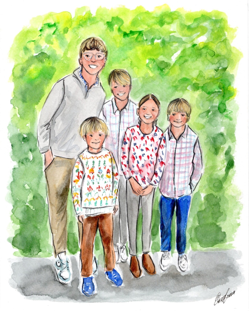 Custom Watercolor Child Illustration - Etsy