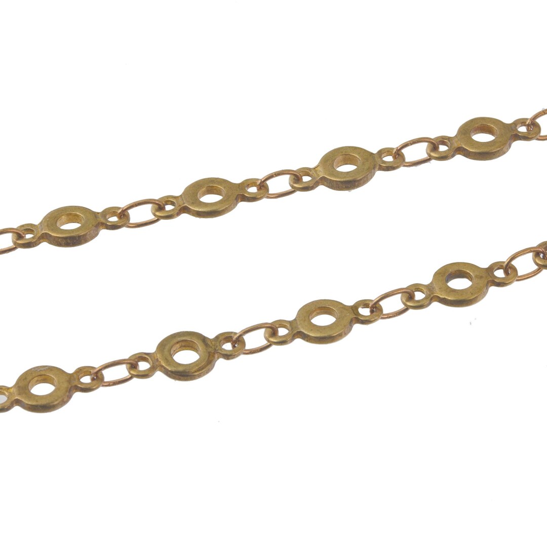 Vintage Solid Brass Circlet Chain. 1980s. 4mm. per Foot. B12-chn715 - Etsy