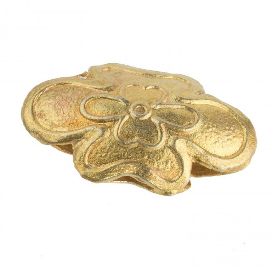 Flat Hollow Embossed Gold Plated Bead 13x22x8mm. Sold - Etsy