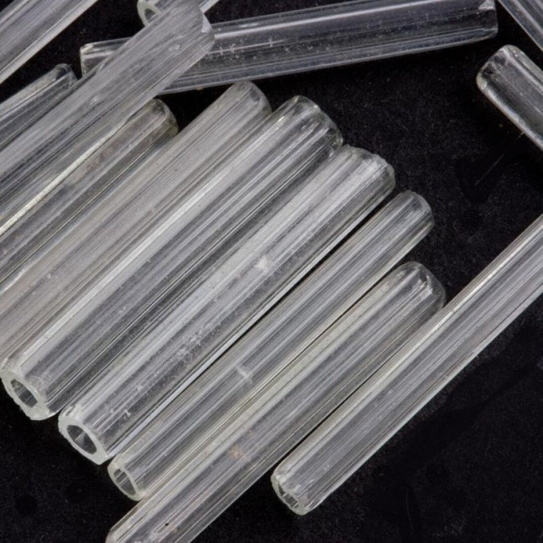 Vintage 1920s Clear Glass Bugles 22mm 6.5 Gram Bag. B17-146 - Etsy