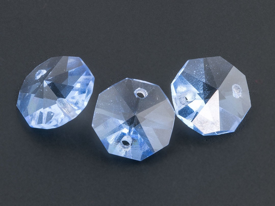 Vintage Swarovski Strauss Crystal Octagon 2-hole Bead or Pendant ...