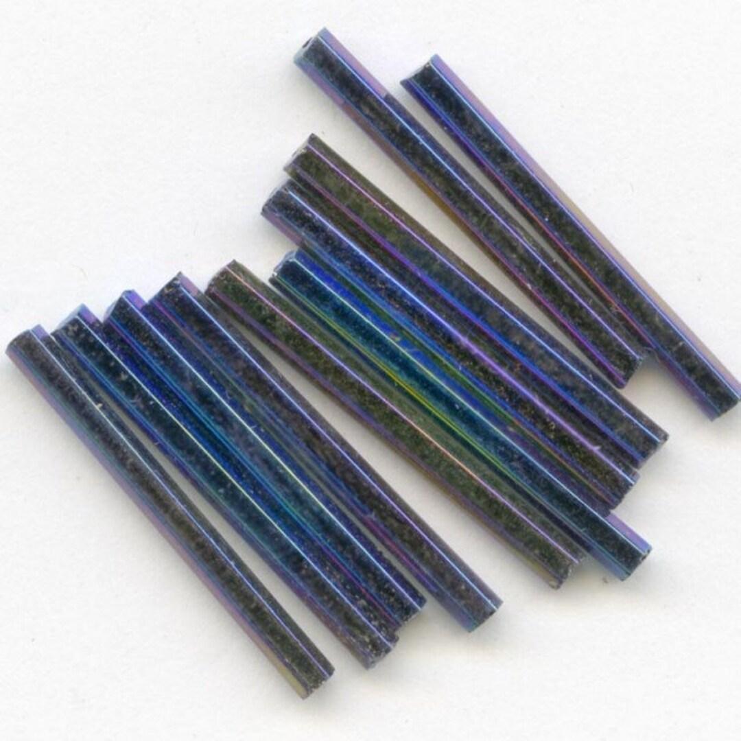 Vintage Blue Iris Bugles. 30mm Czechoslovakia 10 Gram Bag. B17-123 - Etsy