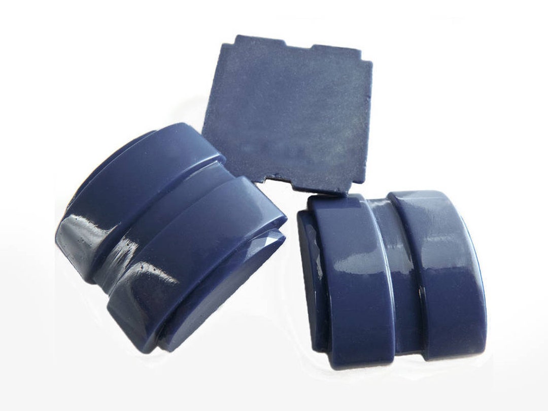 Art Deco Dusty Blue Glass 20mm Square Cabochon, Czechoslovakia, Sold ...