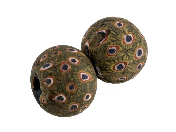 Ancient Indonesian Jatim bead replica. 20mm average size. Pkg | Etsy