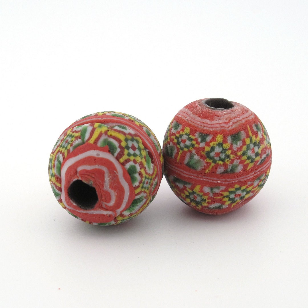 Roman Era Islamic Checkerboard Mosaic Reproduction Bead. 20mm ...