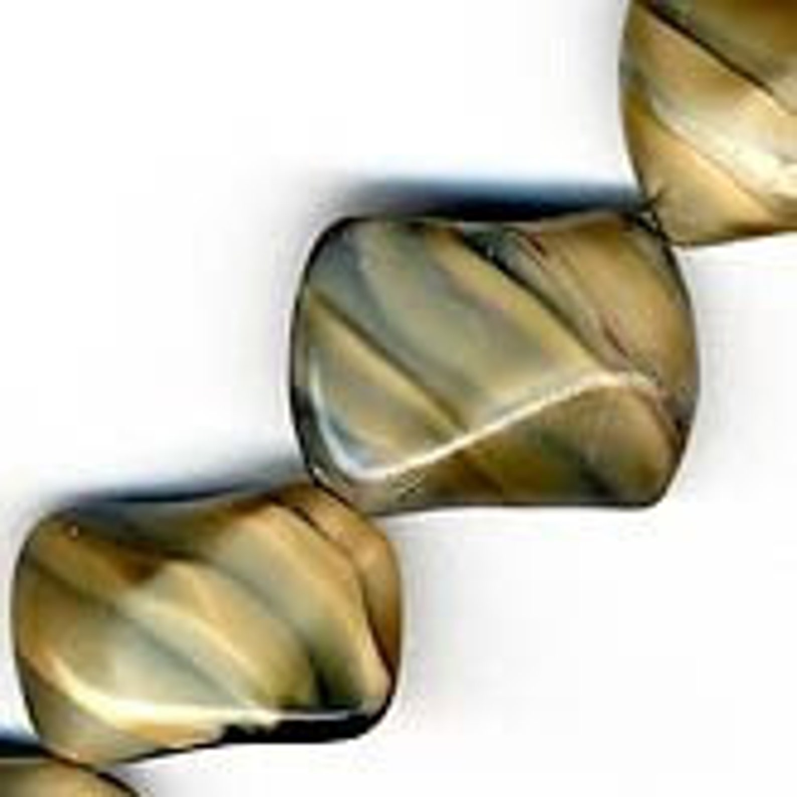 Vintage German Satin Glass Diagonal Pillow 20mm. Pkg of 4. - Etsy