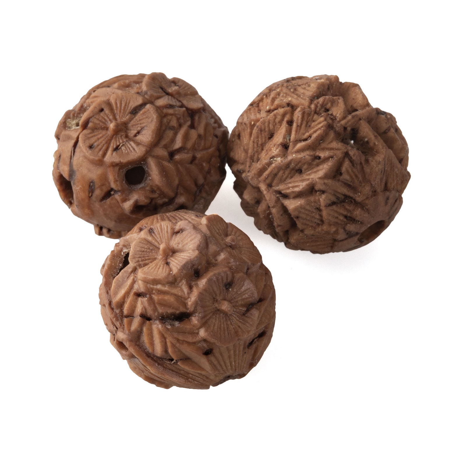 Vintage Chinese Carved Nut Beads. Intricate Detail of Foliage - Etsy