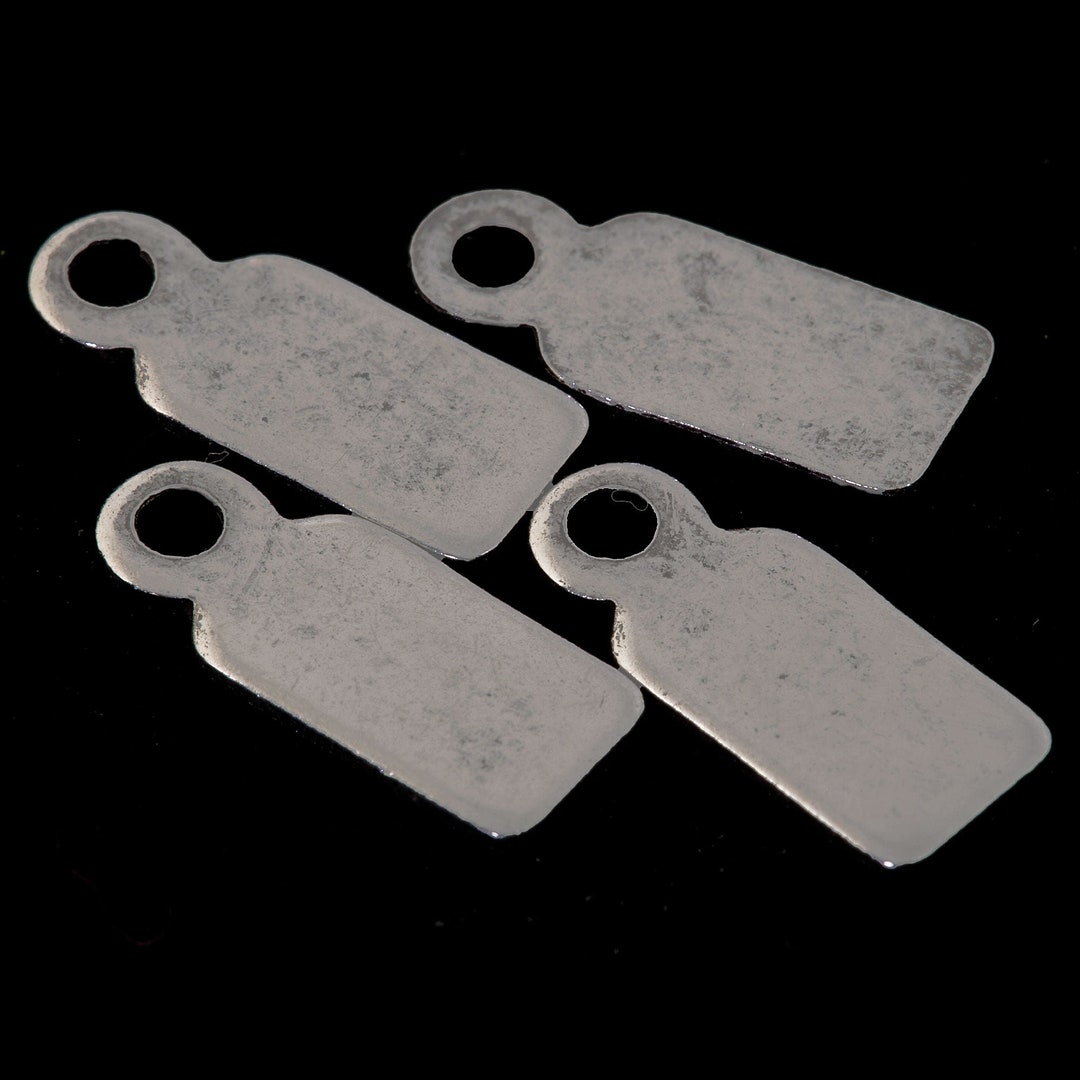 Silver Plated Brass Rectangular Tabs. Glue on to Stone or Cabochon ...