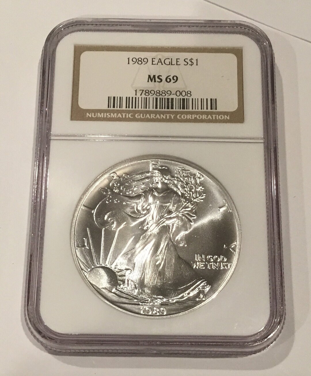 1989 Liberty Eagle 1 Ounce Silver Dollar NGC MS 69 - Etsy