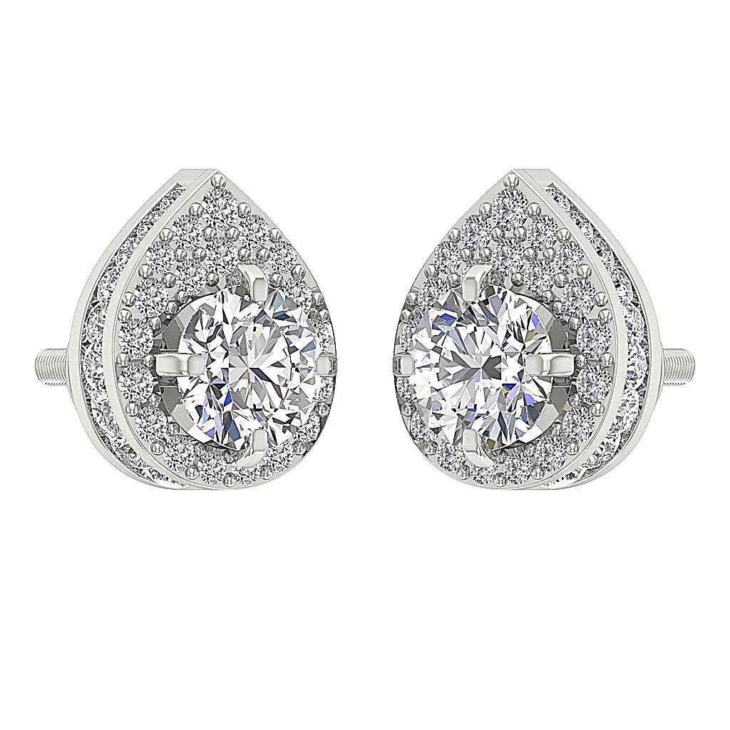 Removable Jacket Earring SI1/I1 G 1.75 Ct Natural Diamond | Etsy