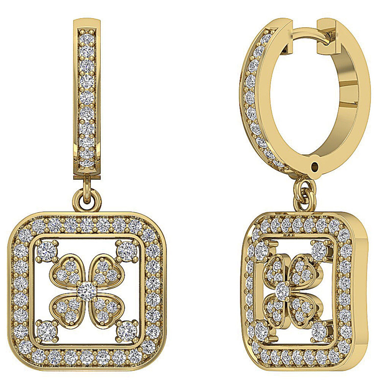 VVS1/VS1/SI1/I1 G 1.50 Ct Round Cut Diamond 14K White Yellow - Etsy