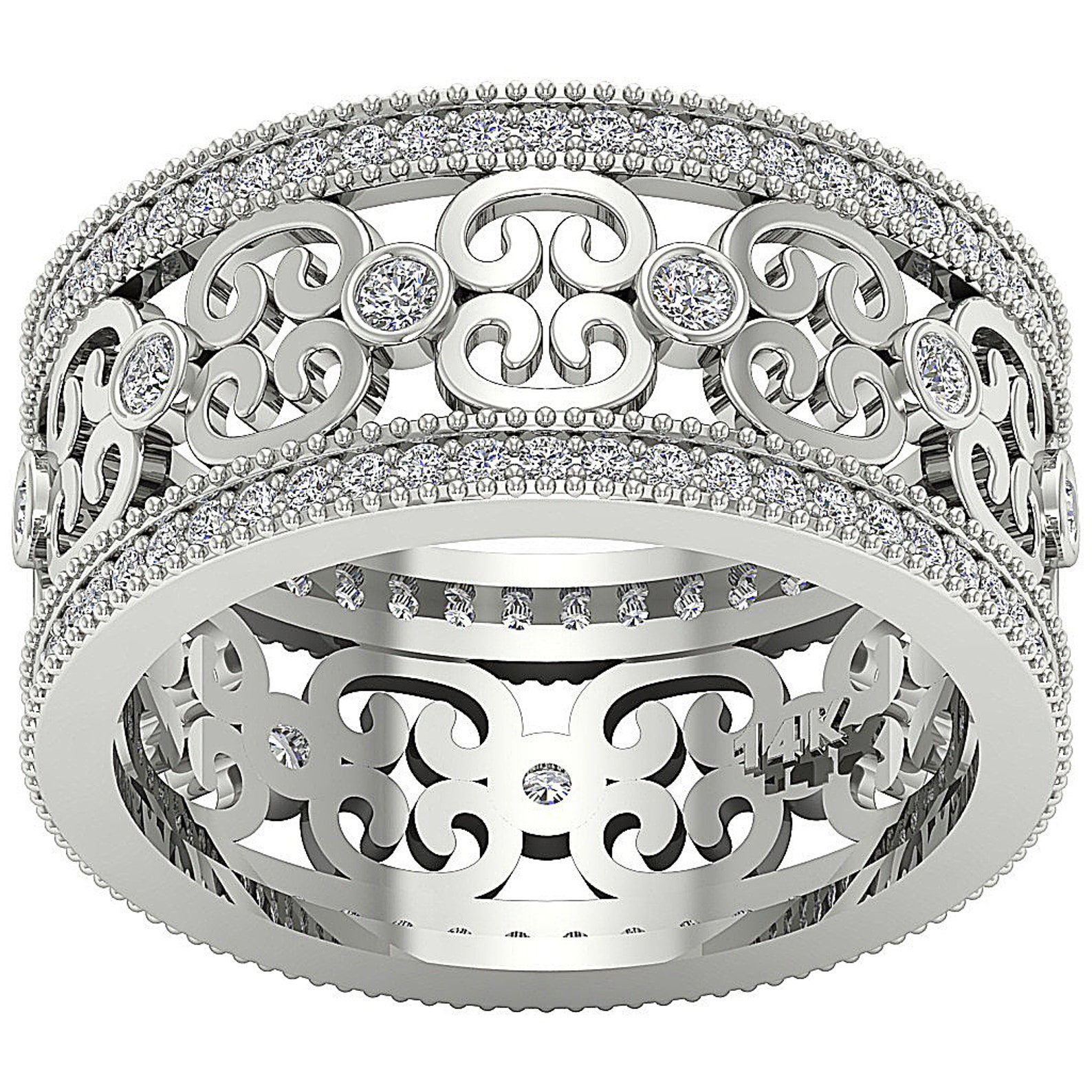 Unique Eternity Anniversary Wedding Ring SI1 G 1.00carat - Etsy