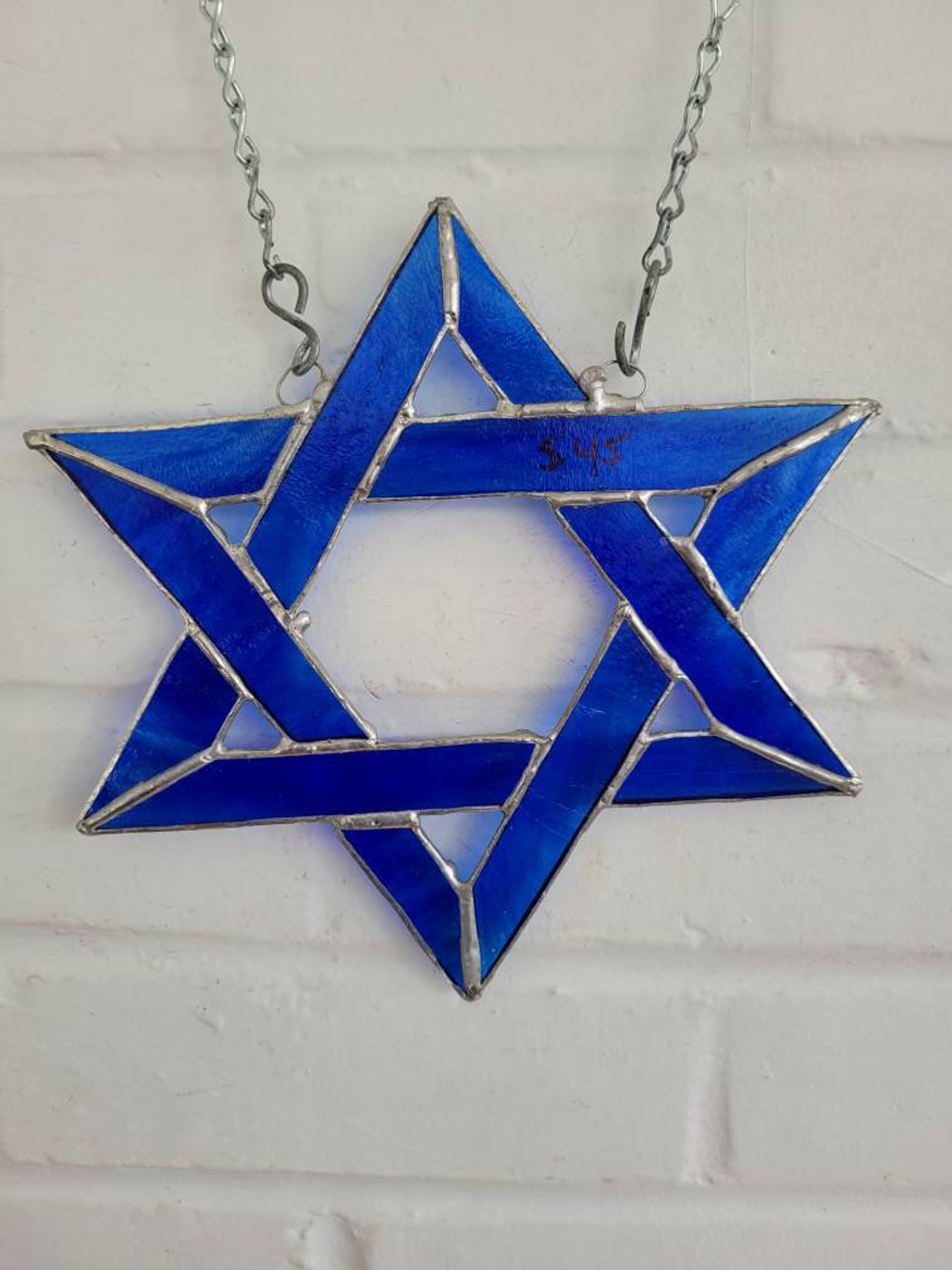 Stained Glass Jewish Star | Etsy
