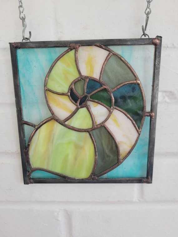 Stained Glass Nautilus Shell | Etsy