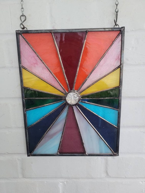 Stained Glass Rainbow Sunburst | Etsy