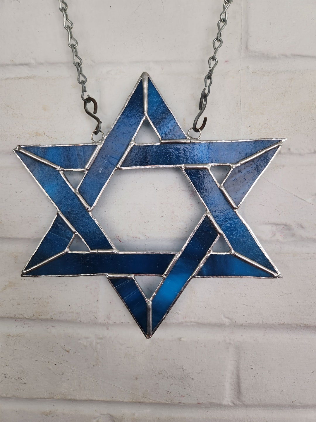 Stained Glass Jewish Star - Etsy