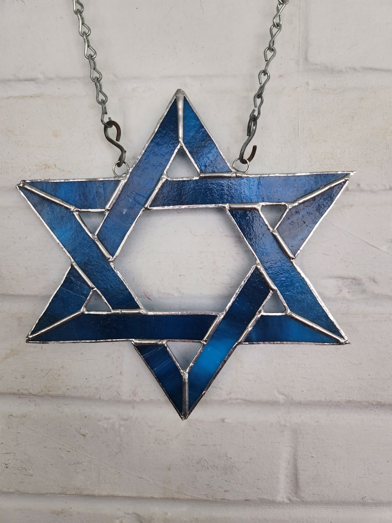 Stained Glass Jewish Star - Etsy