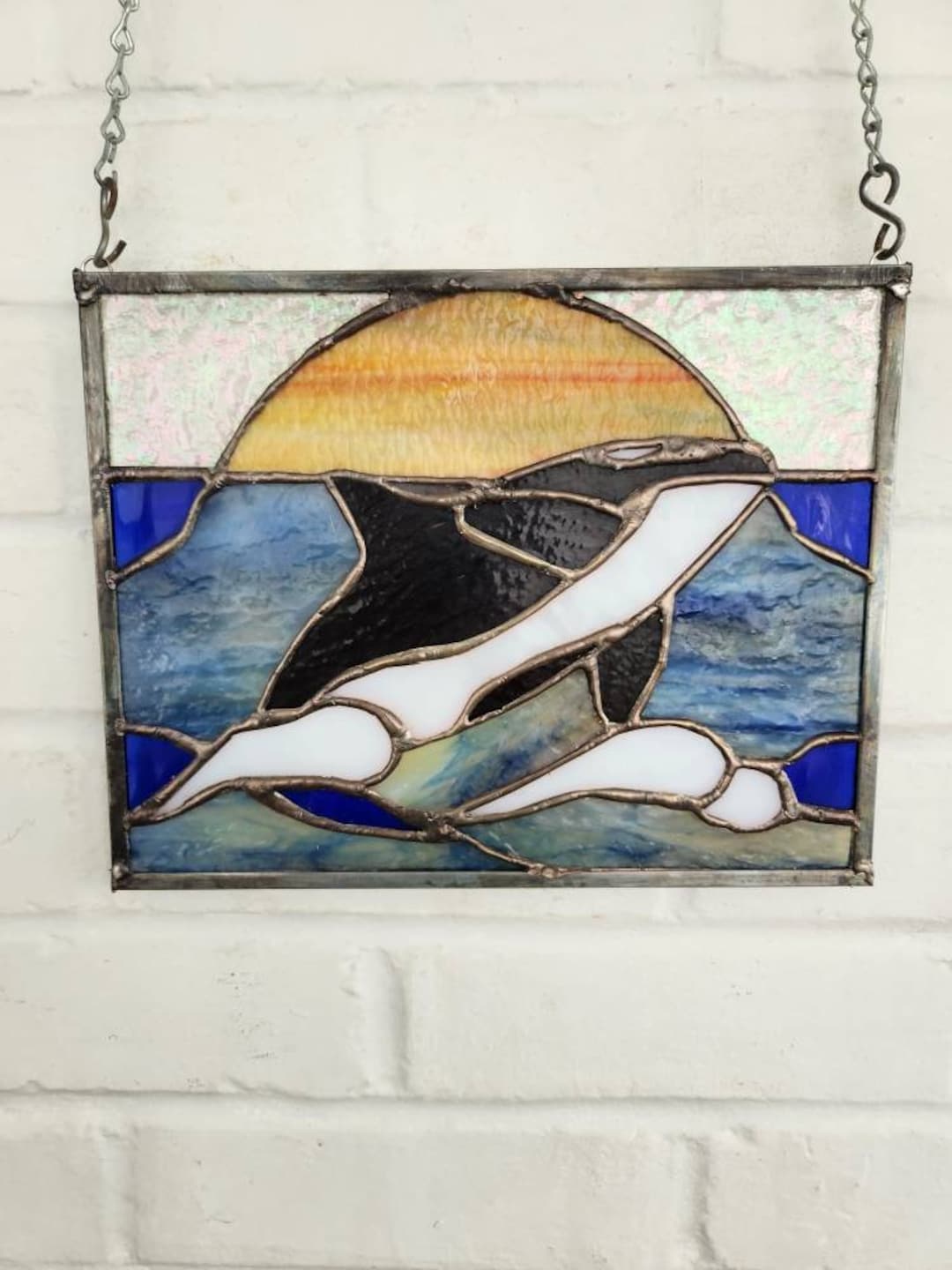 Stained Glass Orca Breaching - Etsy