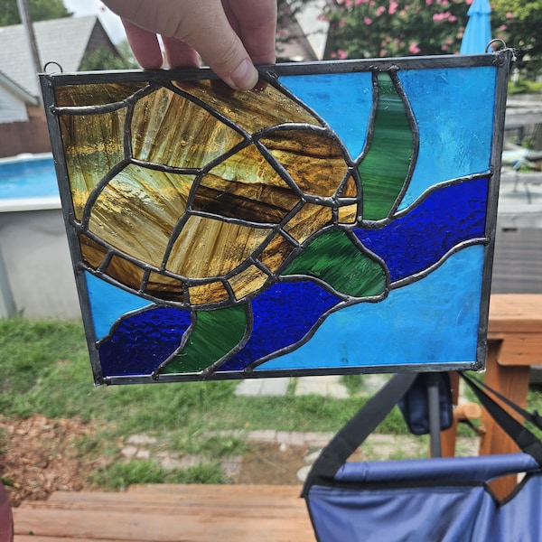 Turtle Stained Glass - Etsy