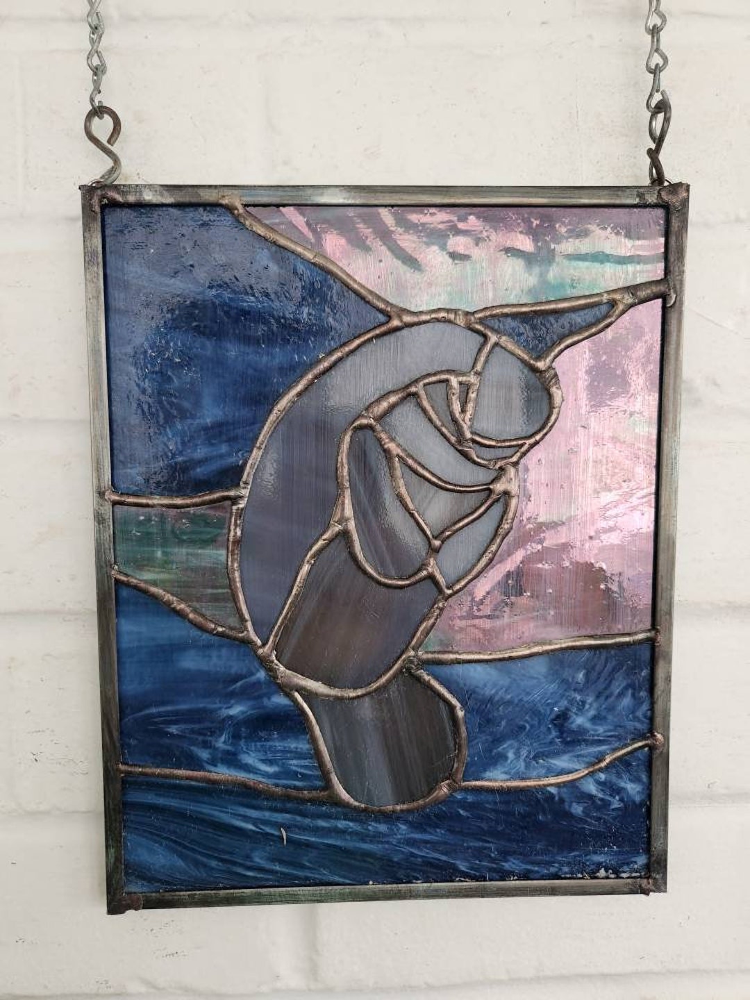Stained Glass Manatee - Etsy