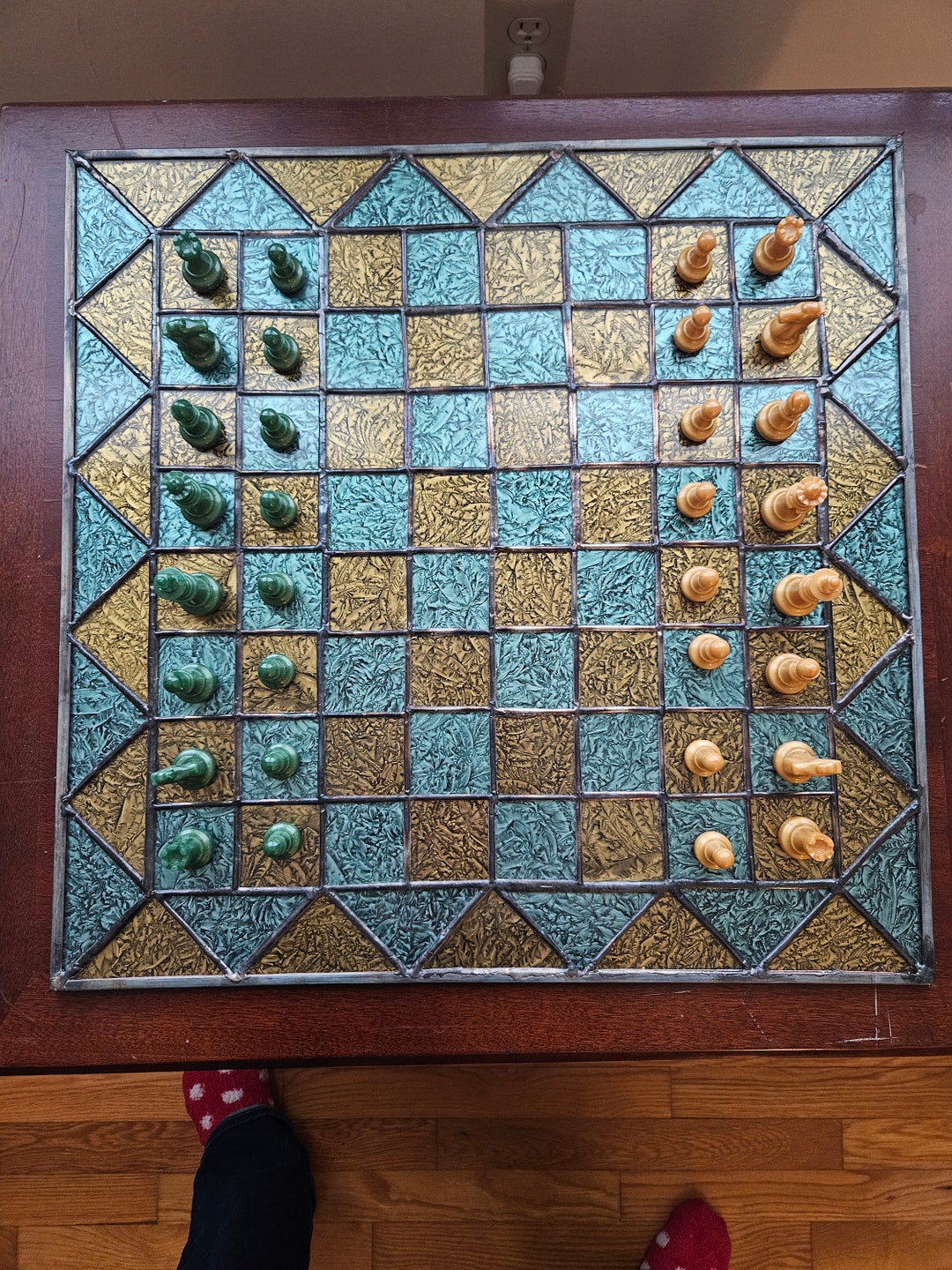 Stained Glass Custom Chess Set - Etsy