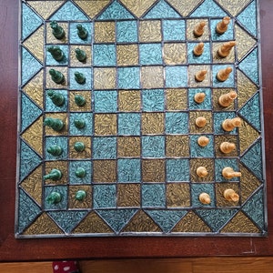 Stained Glass Custom Chess Set - Etsy