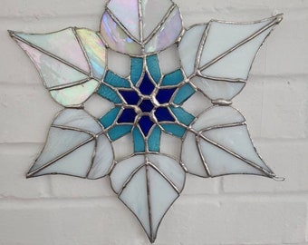 Snowflake Stained Glass Pattern - Etsy